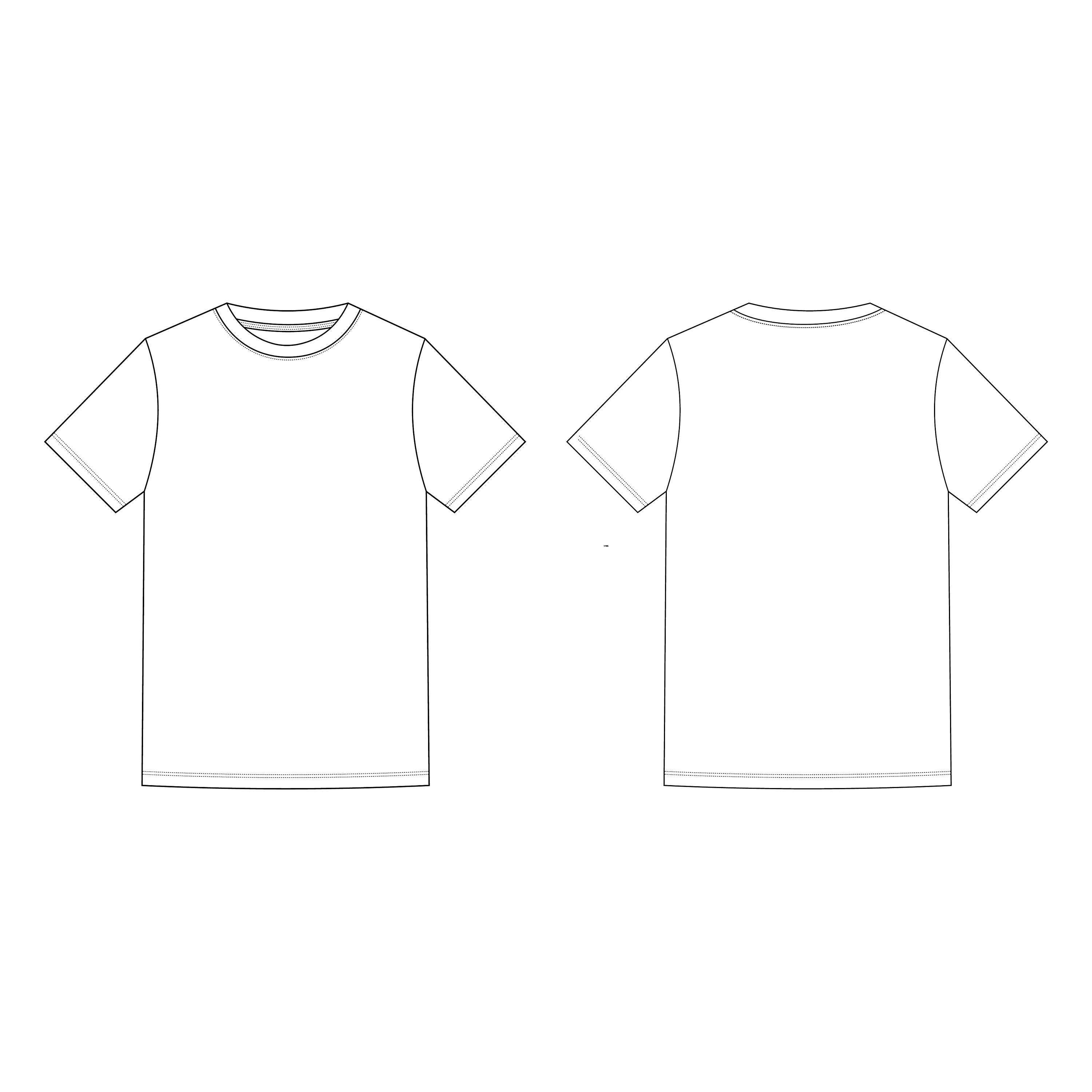 Techpack Layout Template of T-shirt - Etsy Canada