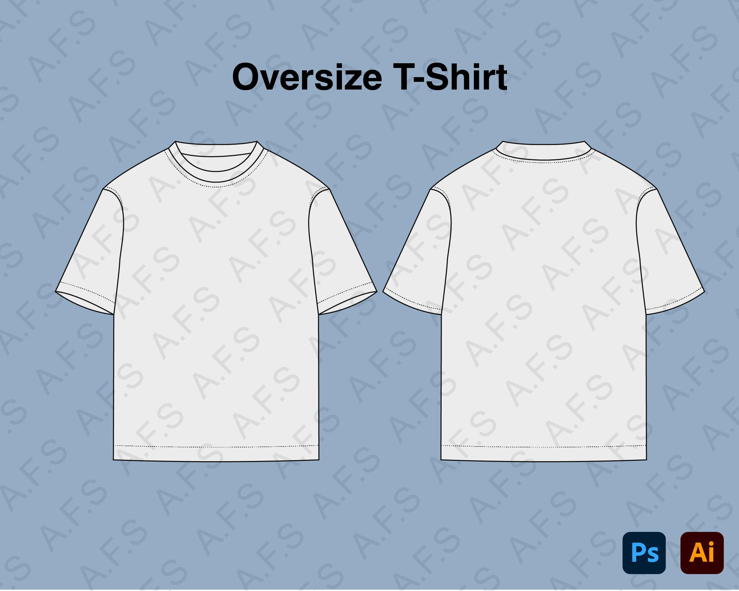 Blank Oversize T-shirt Mock-up Template - Etsy