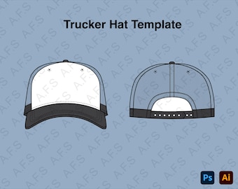 Baseball Hat SVG Tech Pack Mock-up Vector, Front, Back and Side View - Etsy