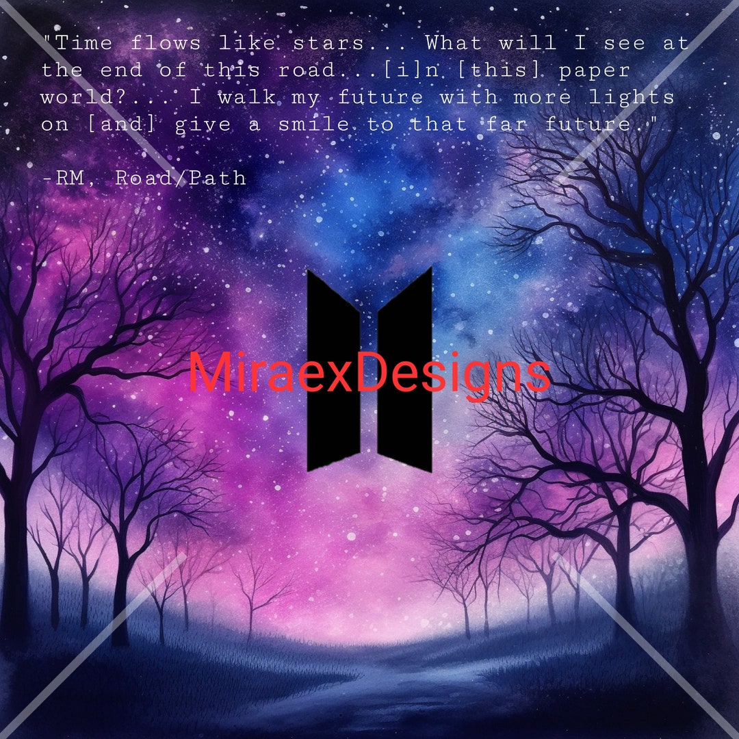 BTS Starry Night Sky Digital Art - Etsy