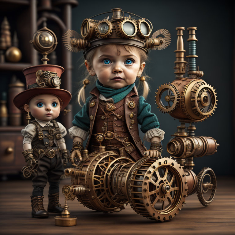 Steampunk Kids Wall Art, Kids Room Decor, Fantasy Art for Kids, Modern ...