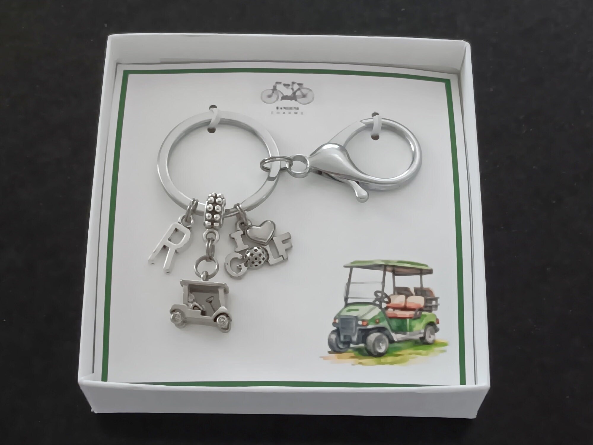 Golf Keychain Golf Key Chain Pewter Golf Charm Keychain - Etsy