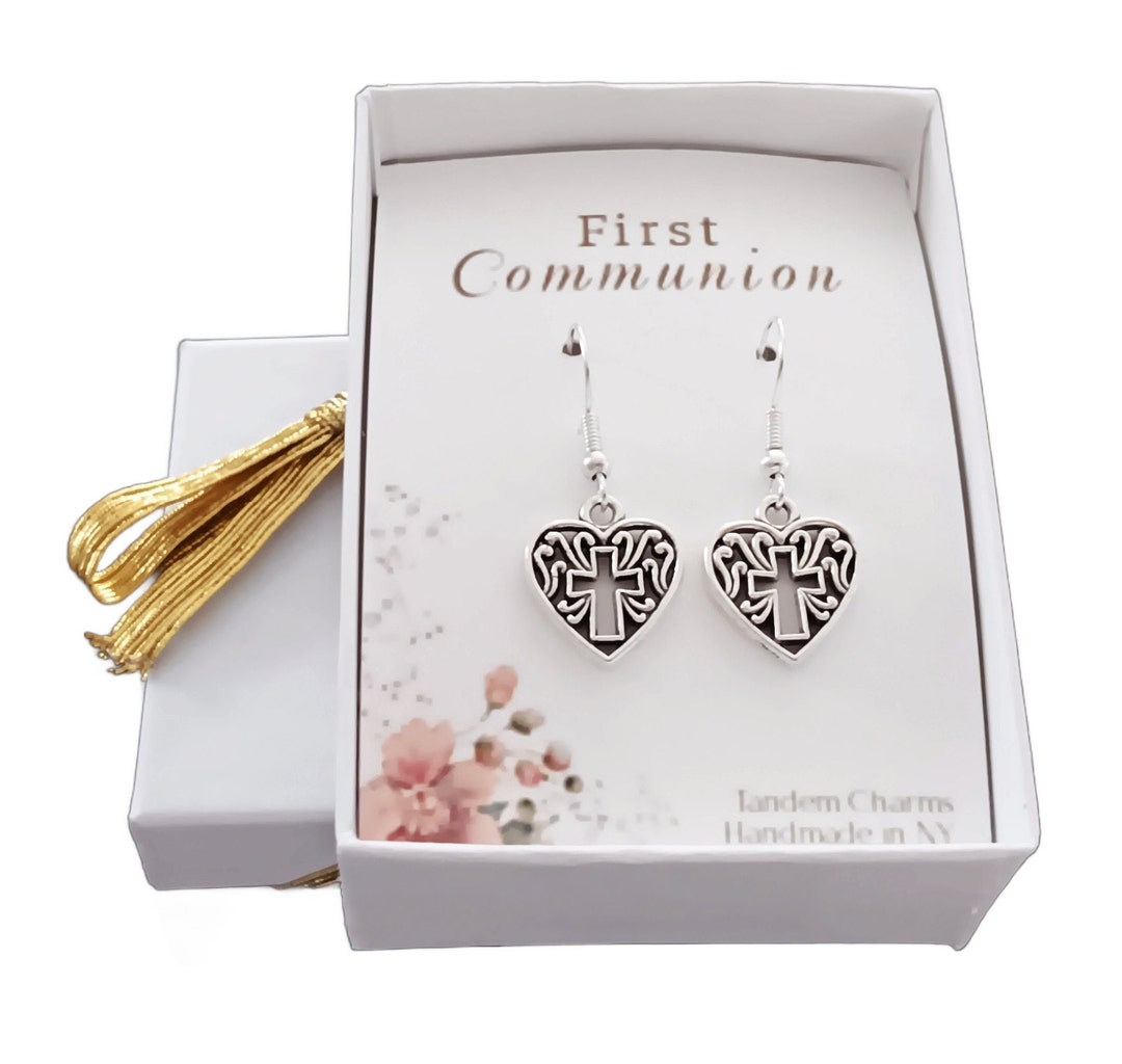 Communion Earrings, Communion Jewelry, First Communion Gift for Her ...