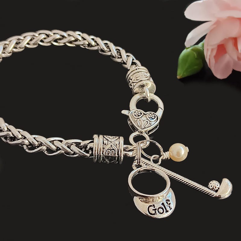 Silver Golf Club Bracelet - Etsy