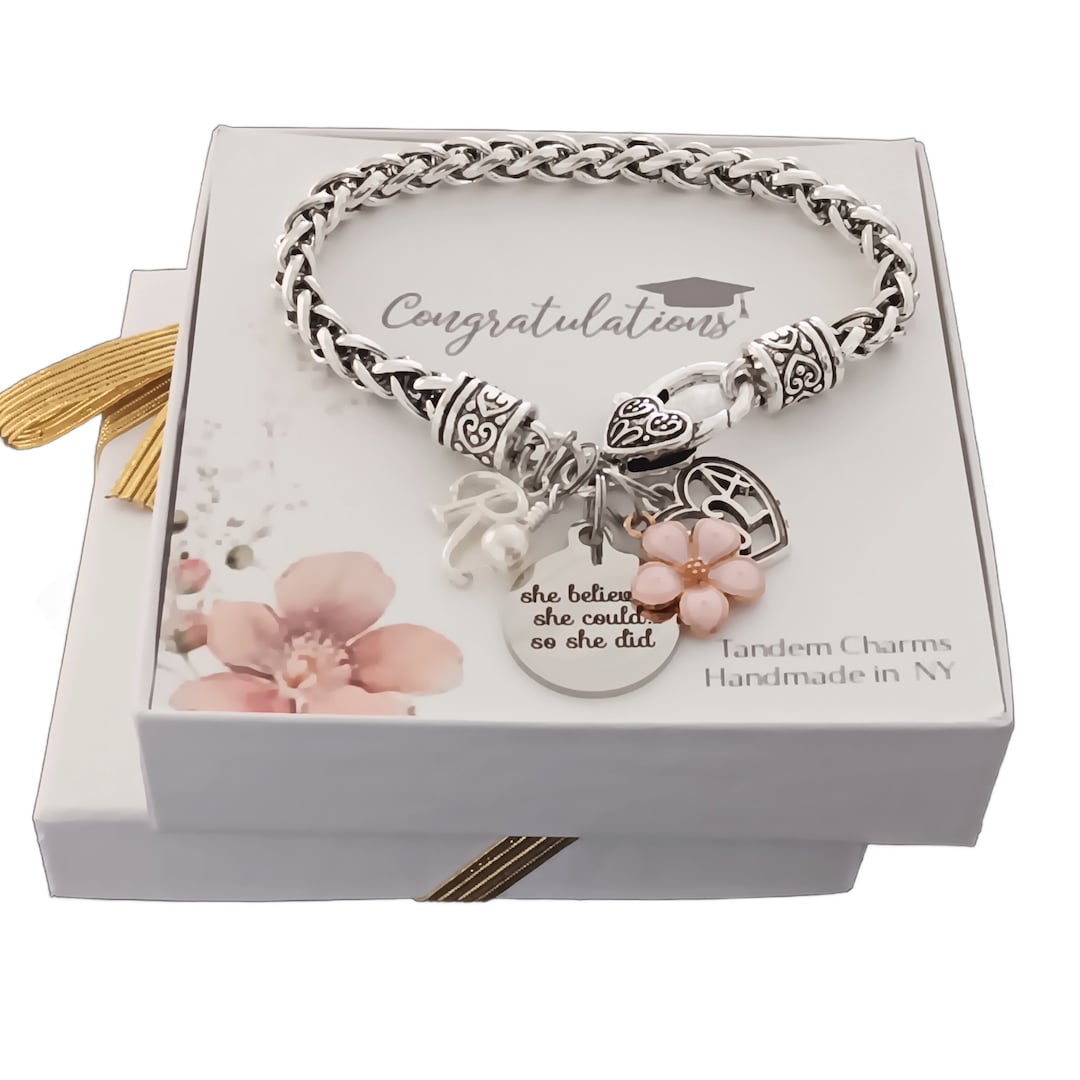 Graduation Bracelet, Personalized Graduation Bracelet, Graduation Gift ...