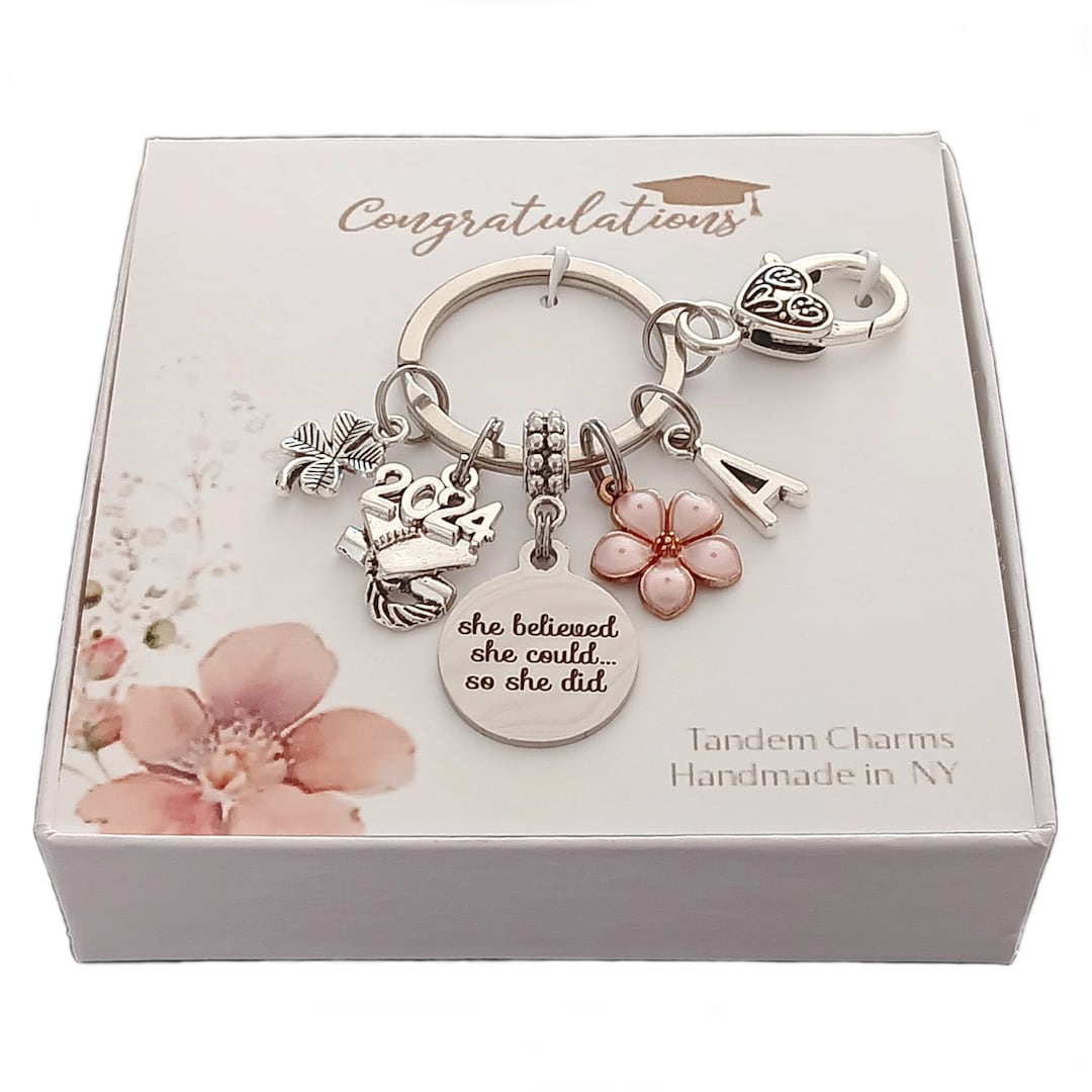 Graduation Keychain, Graduation Gift for Her, Personalized Graduation ...