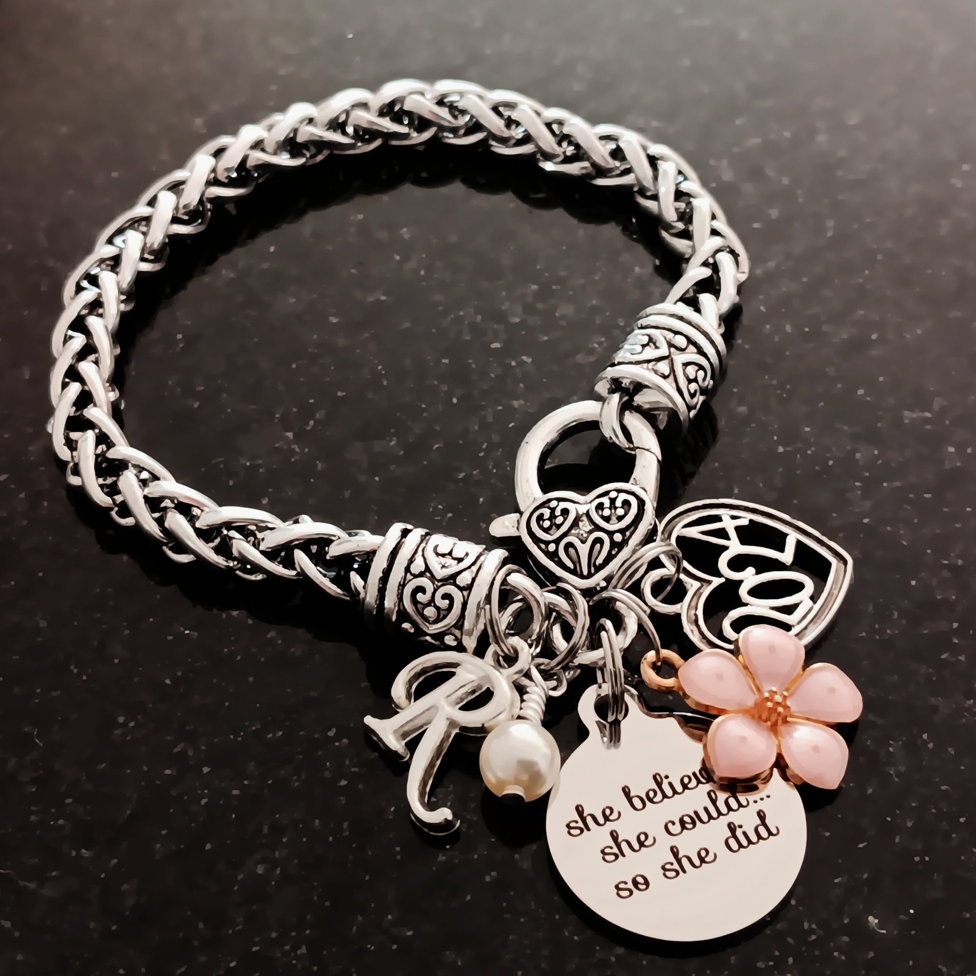 Graduation Bracelet, Personalized Graduation Bracelet, Graduation Gift ...