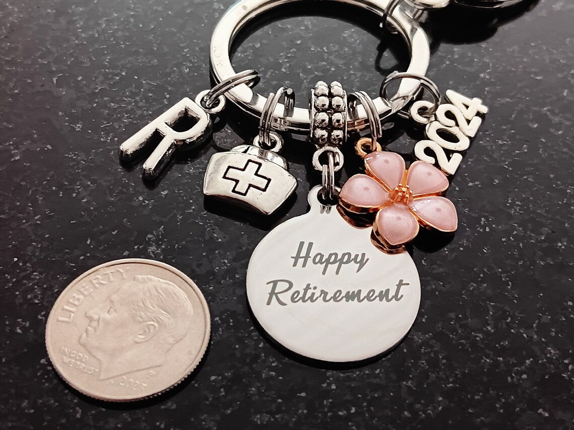 Nurse Retirement Keychain, Personalized Nurse Retirement Gift, 2024 ...