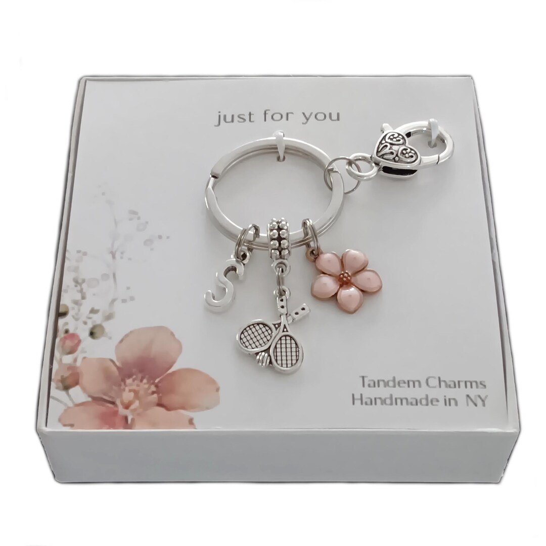 Tennis Key Chain, Tennis Keychain, Personalized Tennis Keychain, Tennis ...