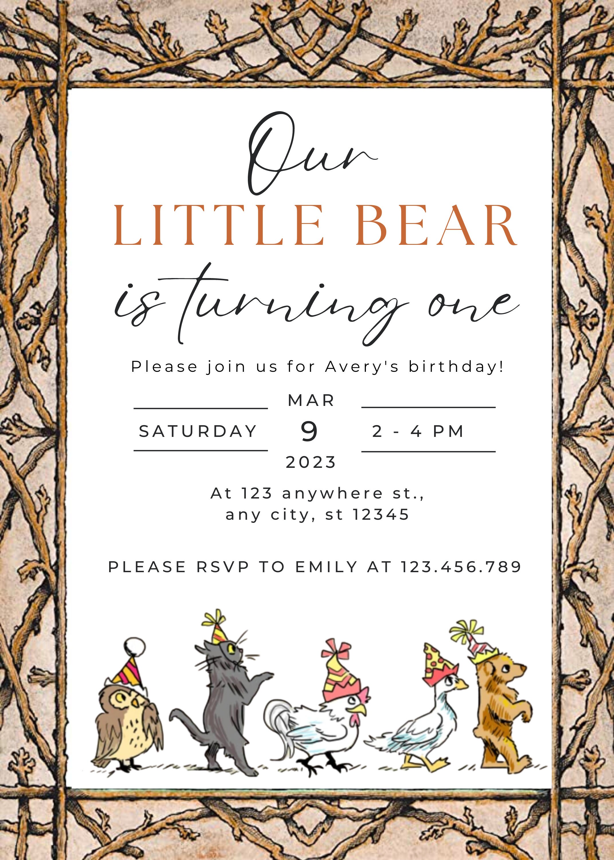 Little Bear Birthday Invitation Little Bear Books Little Bear Show ...