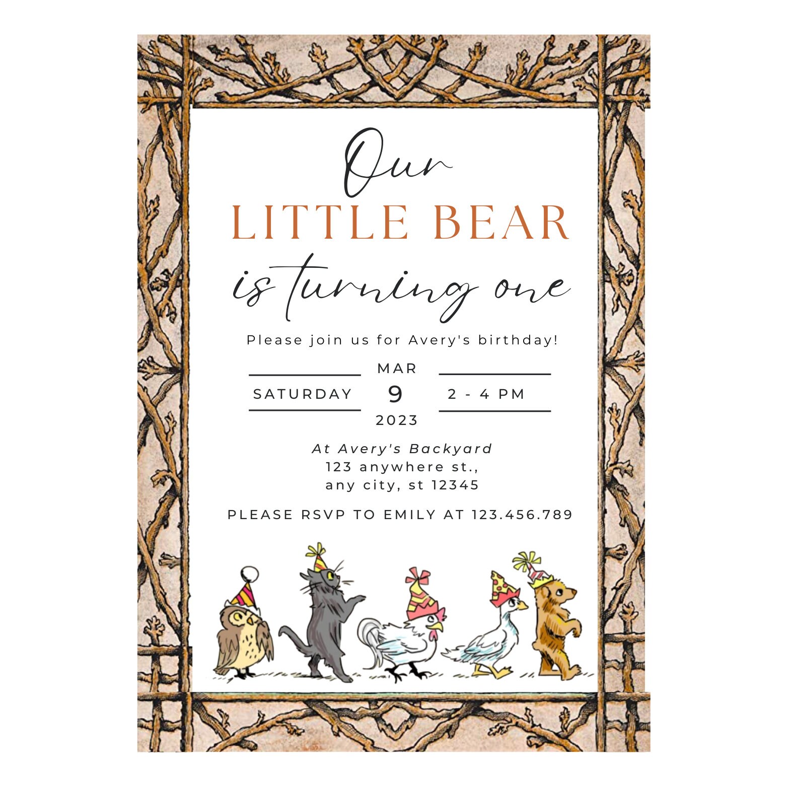 Little Bear Birthday Invitation Little Bear Books Little Bear Show ...