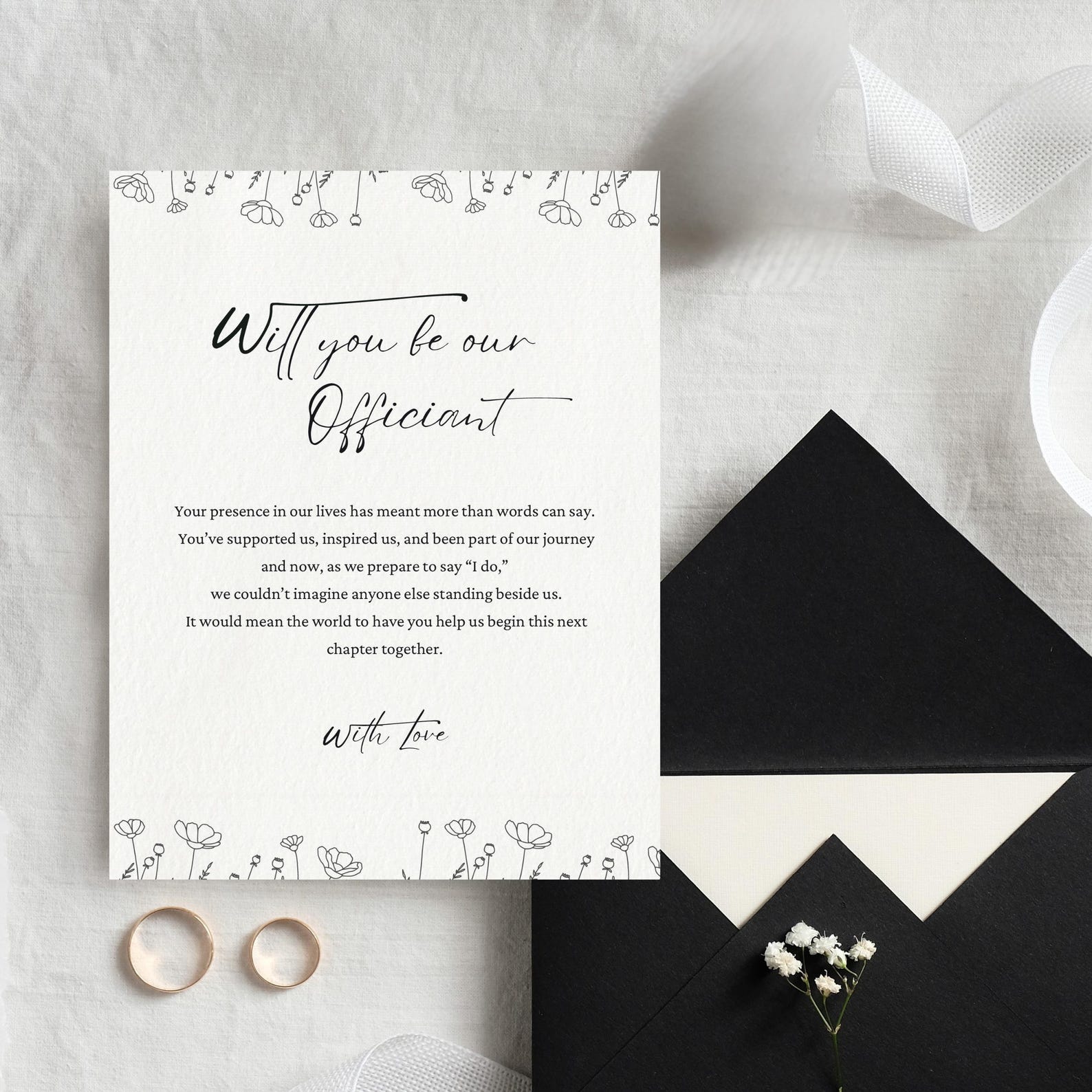 Officiant Proposal Card Digital Download Will You Marry Us Card ...