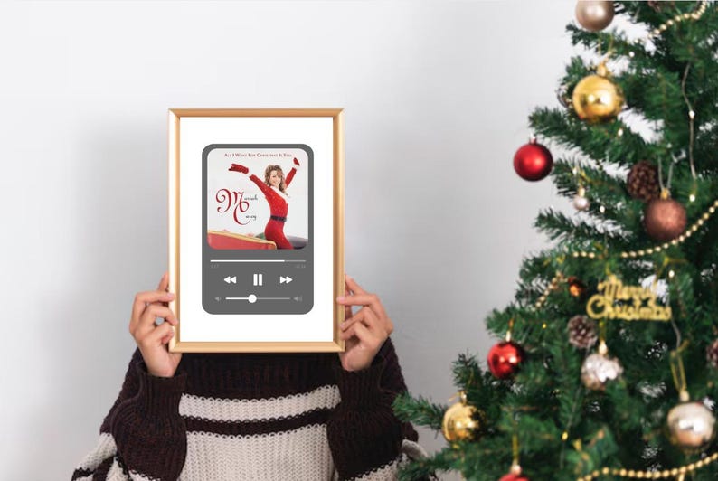Mariah Carey Christmas Album Art Poster: Holiday Decor (digital ...