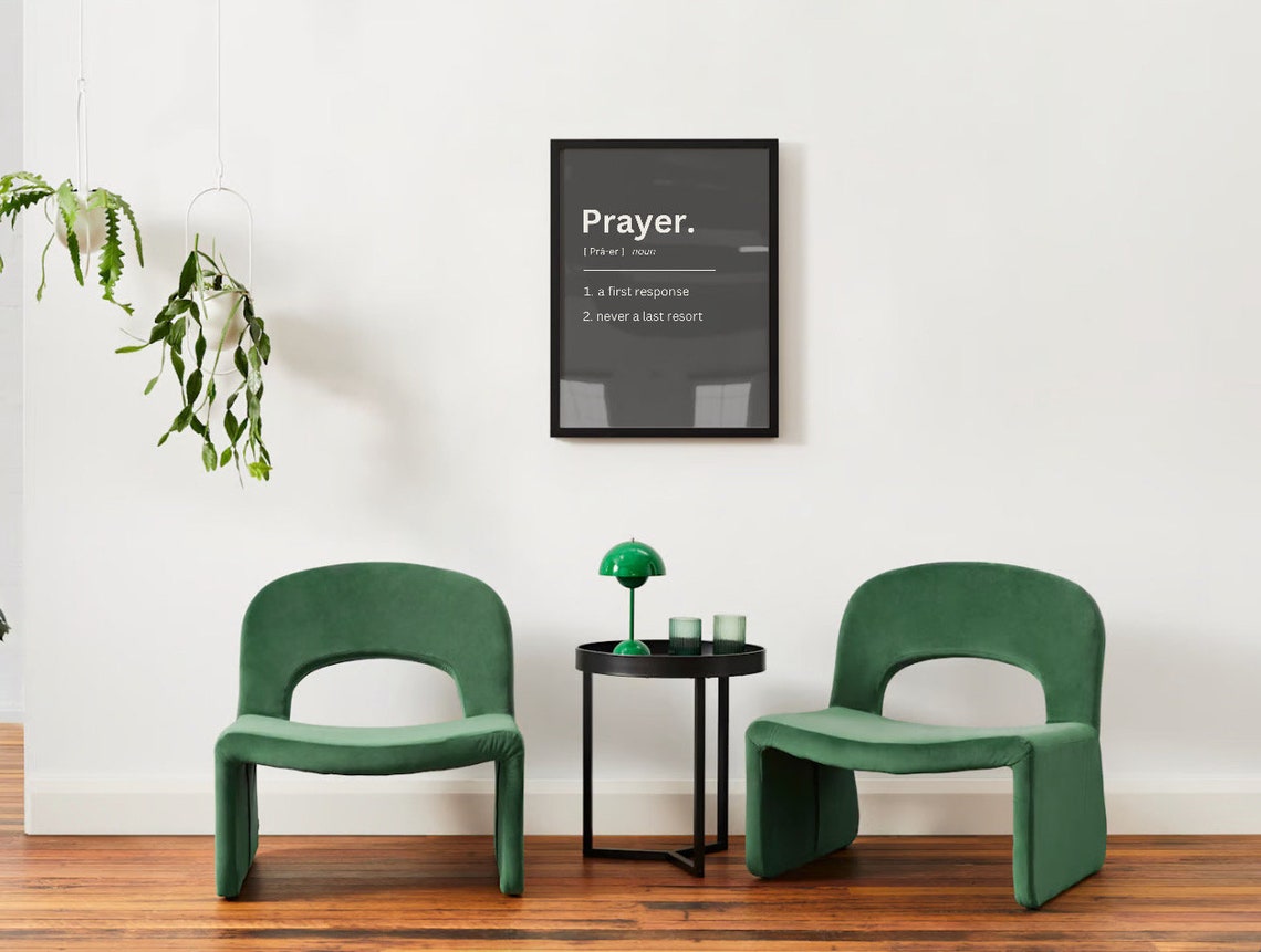 Prayer Definition Wall Art, Christian Home Decor, Digital Download - Etsy