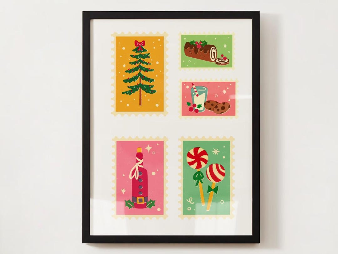 Christmas Collage Art Print: Holiday Home Decor (digital Print) - Etsy