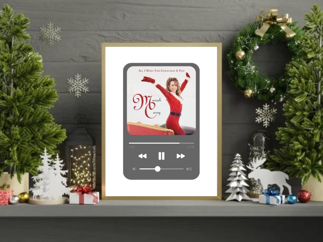 Mariah Carey Christmas Album Art Poster: Holiday Decor (digital ...