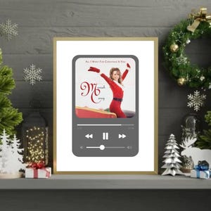 Mariah Carey Christmas Album Art Poster: Holiday Decor (digital ...
