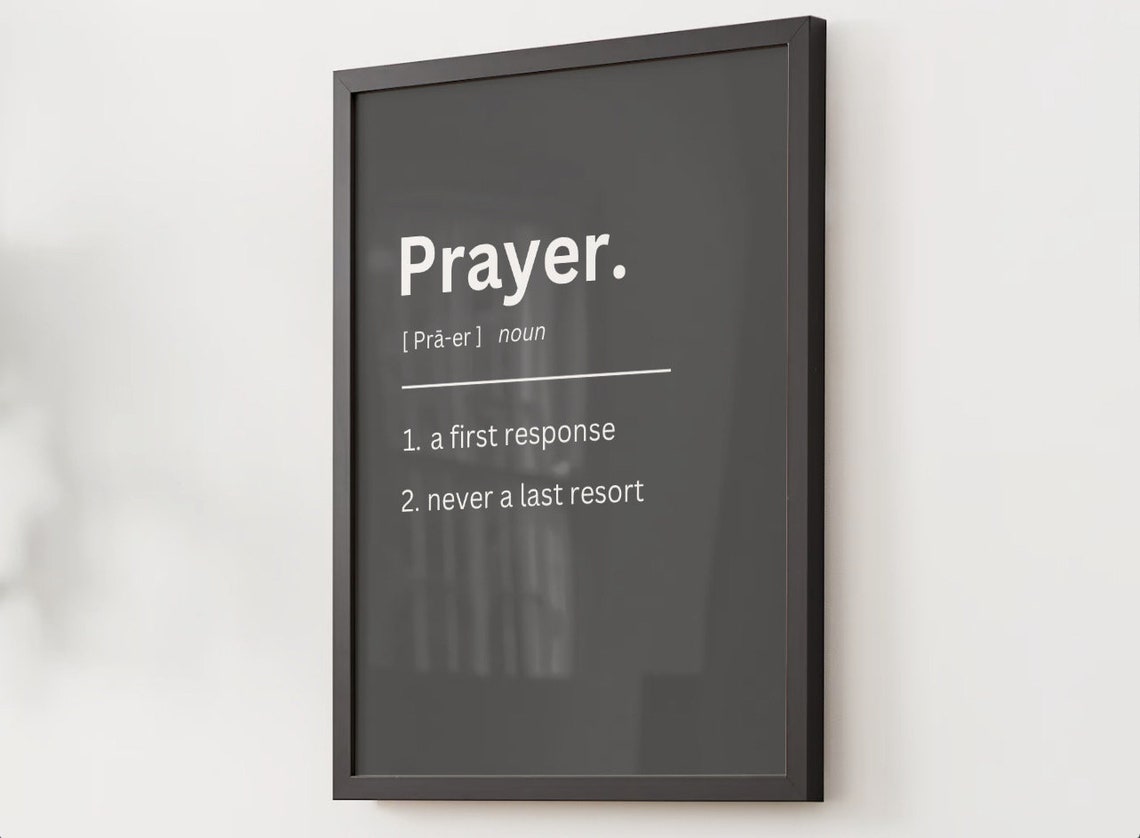 Prayer Definition Wall Art, Christian Home Decor, Digital Download - Etsy