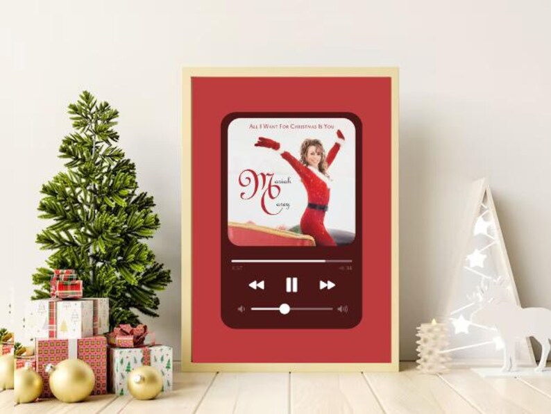 Mariah Carey Christmas Album Art Poster: Holiday Decor (digital ...