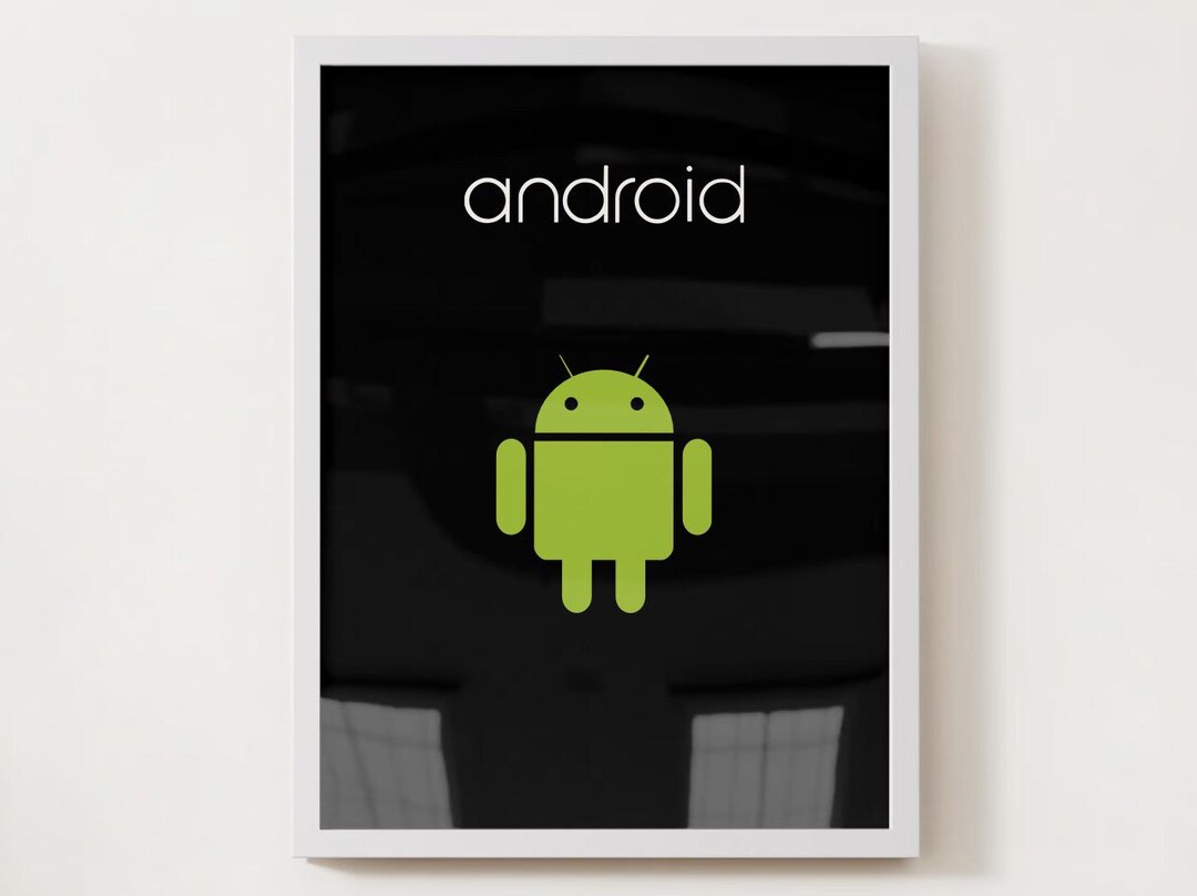 Android Poster, Android Wall Art, Black Android Print, Tech Posters ...