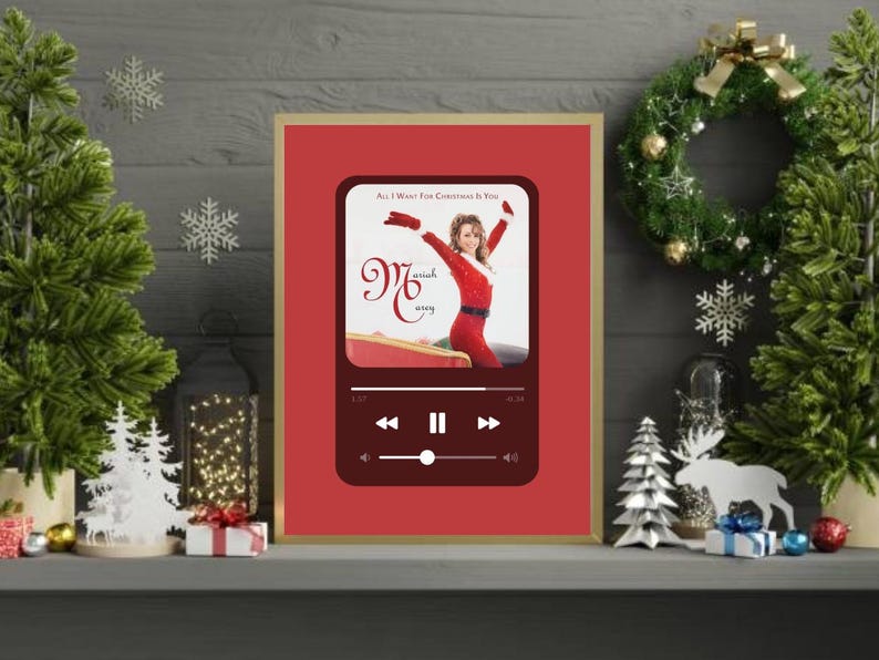 Mariah Carey Christmas Album Art Poster: Holiday Decor (digital ...