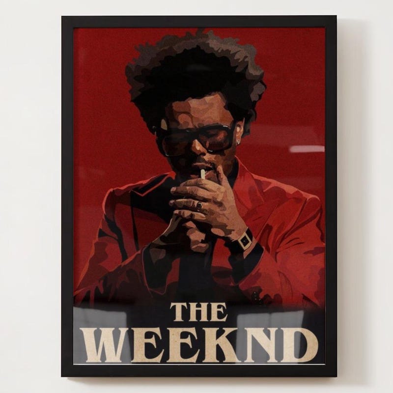 The Weeknd Wall Art - Etsy