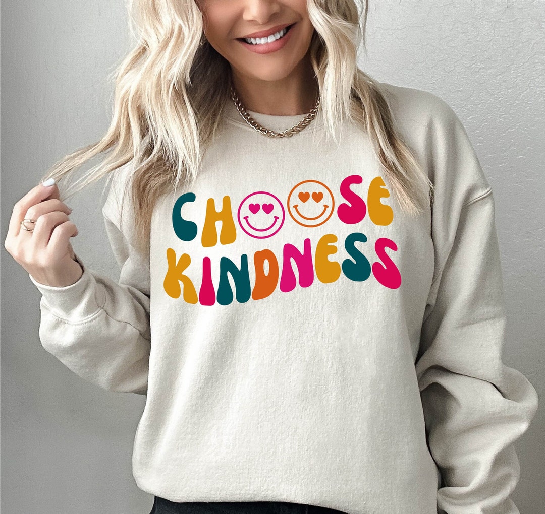 Choose Kindness Sweatshirt Retro Teacher Shirt Back to - Etsy
