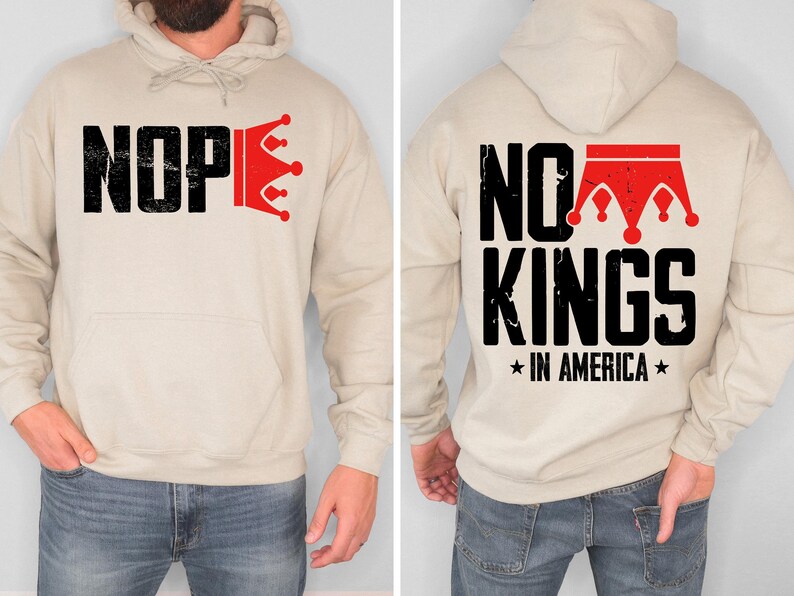 No Kings in America Sweatshirt, Protest Graphic T-shirt, Anti Monarchy ...
