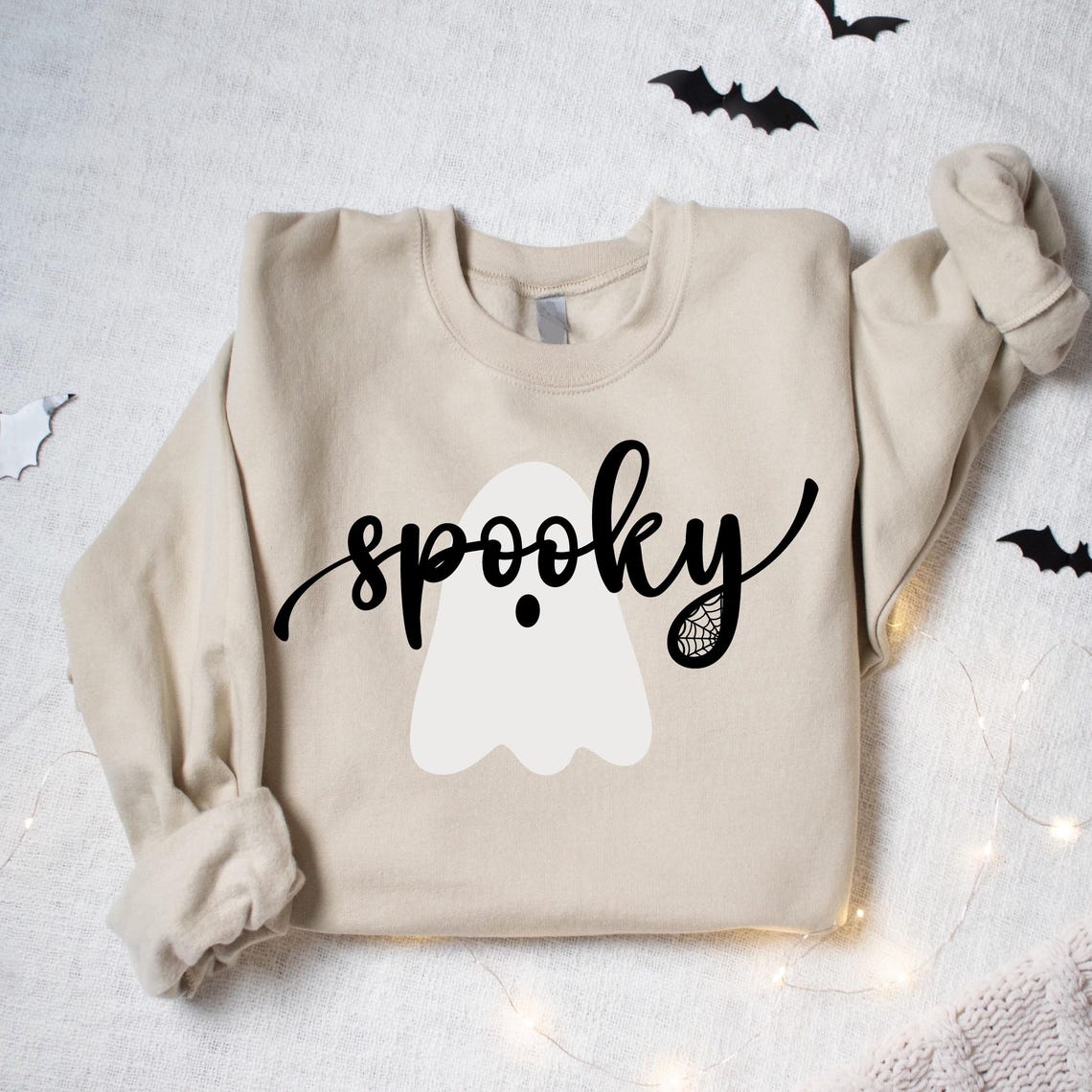 Cute Spooky Sweatshirt : Halloween Ghost Boo Crew Shirt, Womens ...