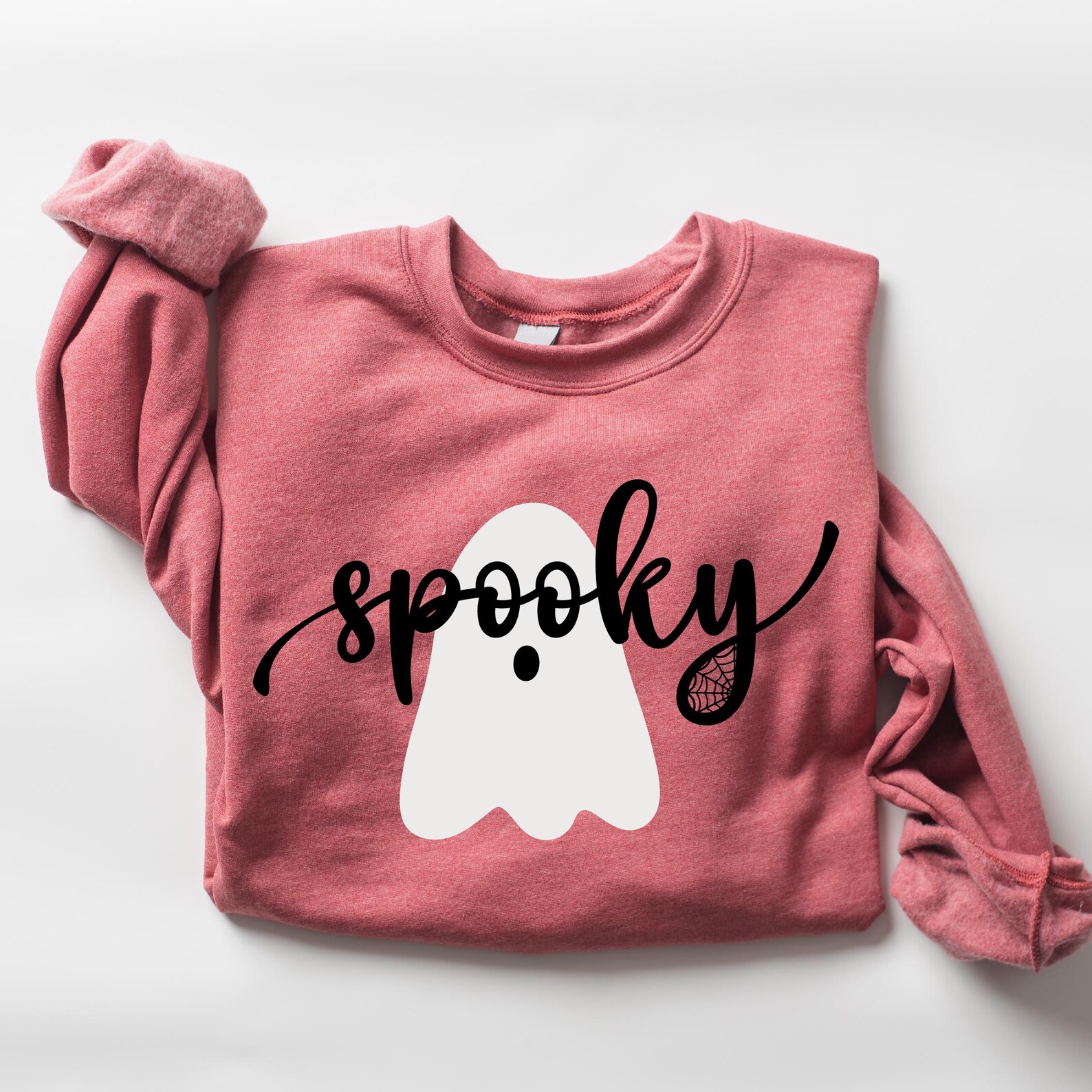 Cute Spooky Sweatshirt : Halloween Ghost Boo Crew Shirt, Womens ...