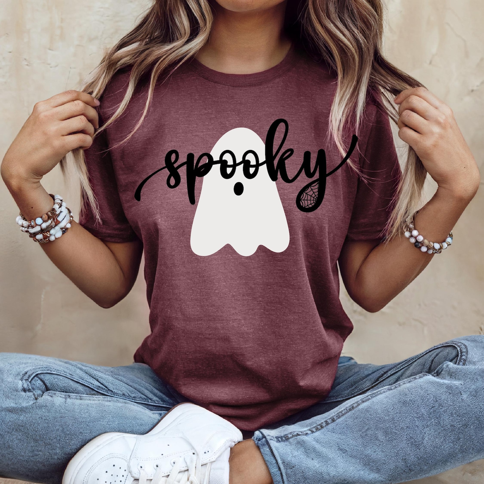 Cute Spooky Sweatshirt : Halloween Ghost Boo Crew Shirt, Womens ...