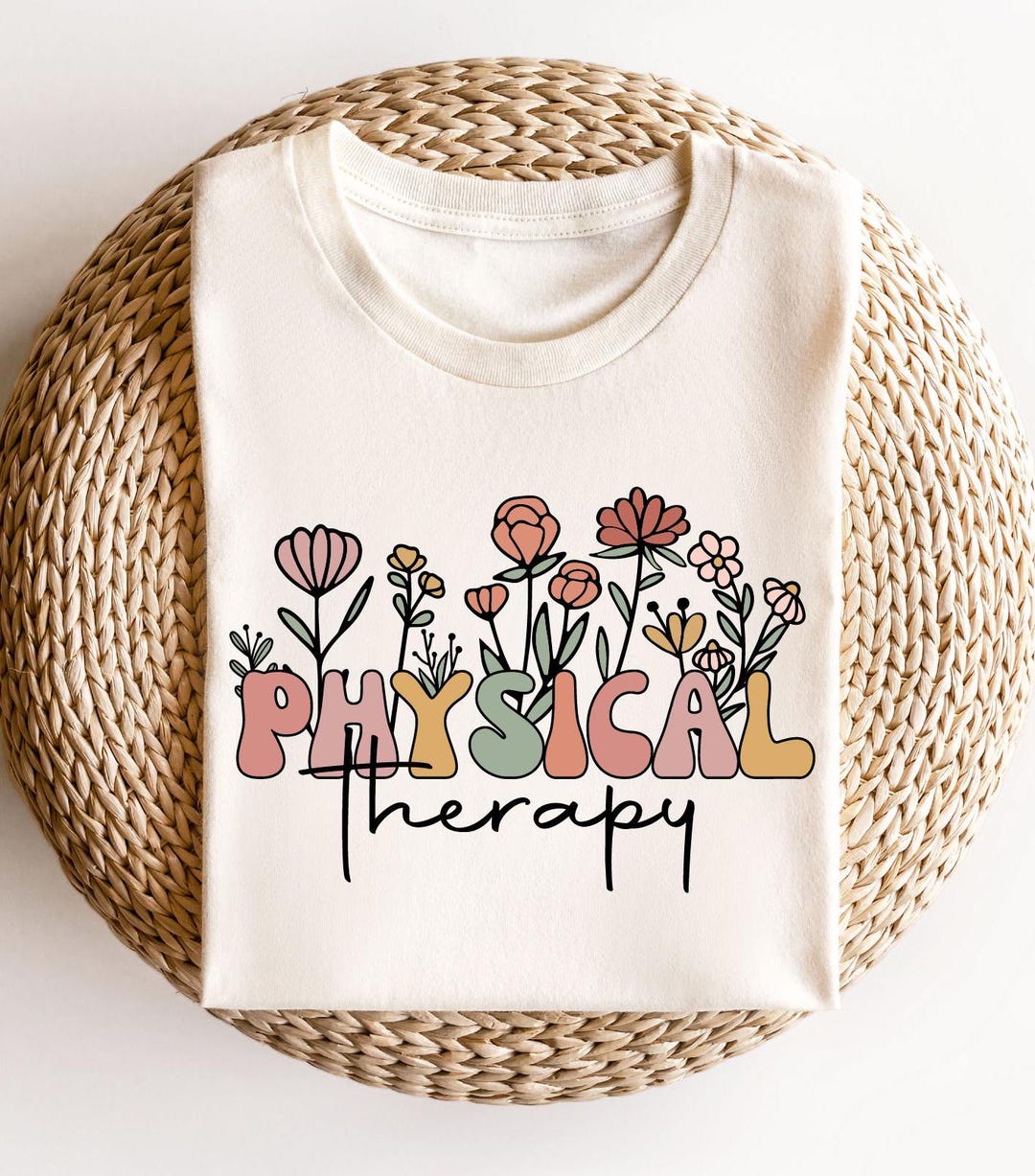 Floral Physical Therapy Shirt, Physical Therapist Shirt, Pt Gift, Pt ...