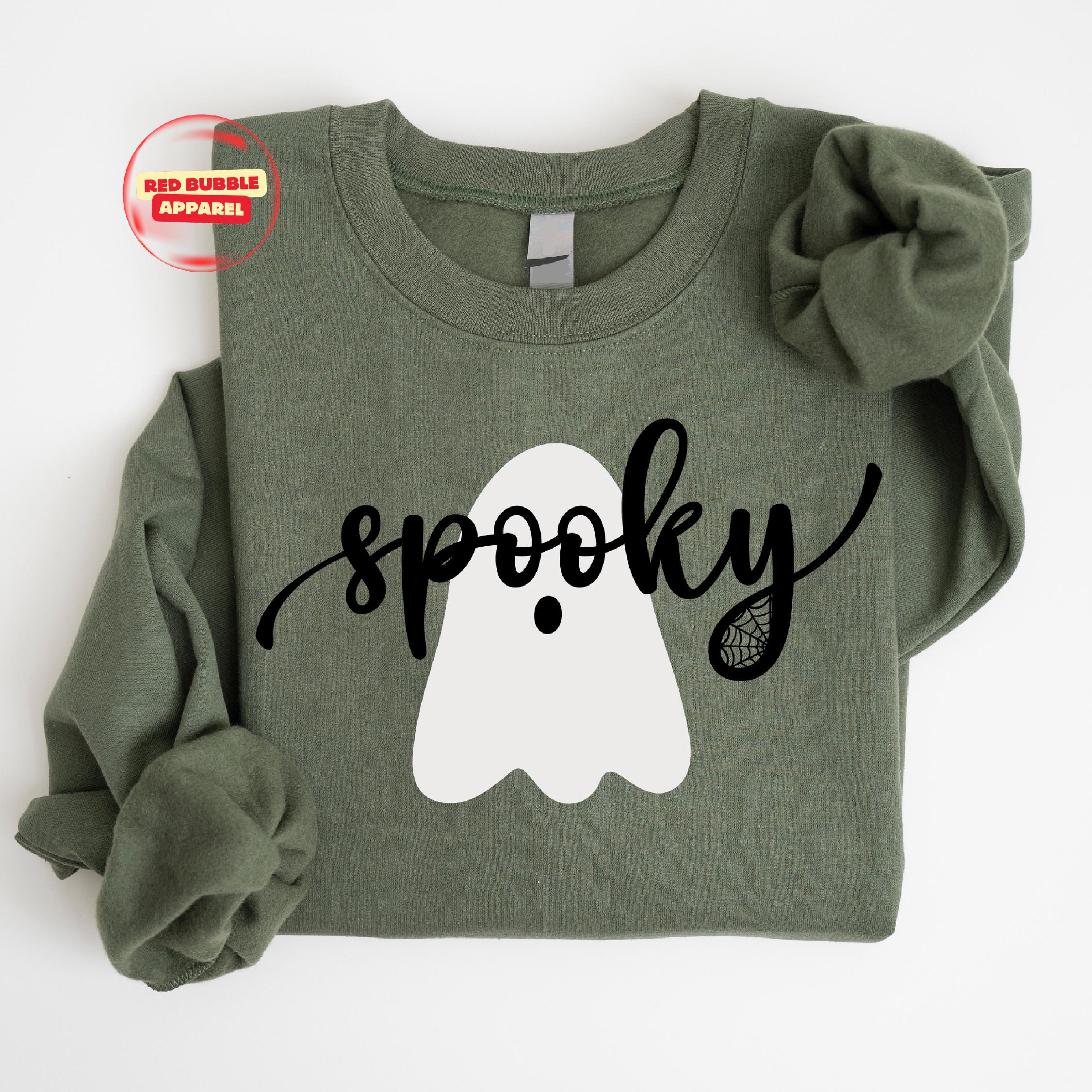 Cute Spooky Sweatshirt : Halloween Ghost Boo Crew Shirt, Womens ...