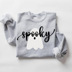 Cute Spooky Sweatshirt : Halloween Ghost Boo Crew Shirt, Womens ...