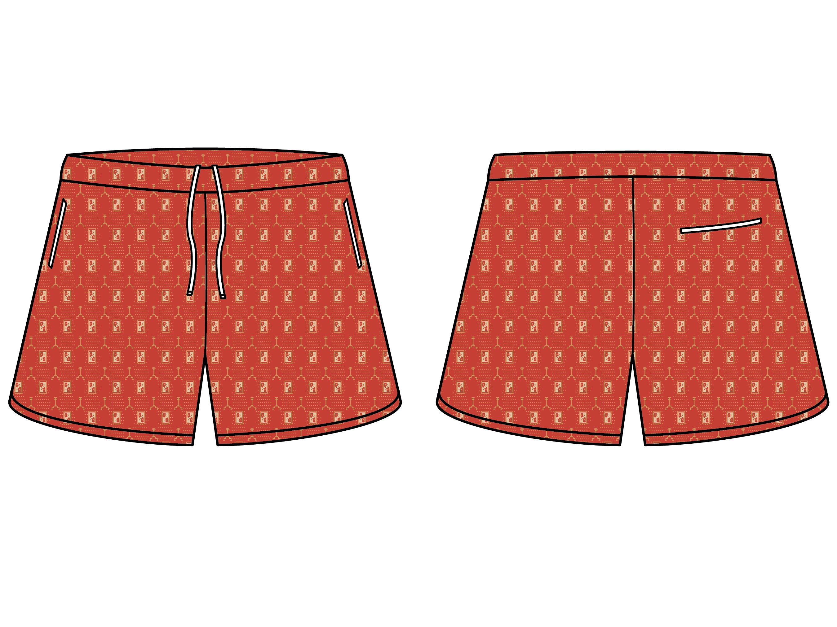Mesh Shorts, Streetwear, Tech Pack Template, Mock up Template, for ...