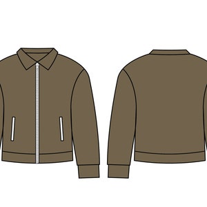 Work Jacket, Workwear, Streetwear, Tech Pack Template, Mock up Template ...