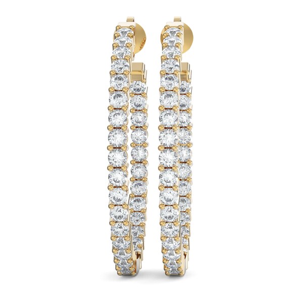 Lab Grown Diamond Hoop Earrings - Etsy