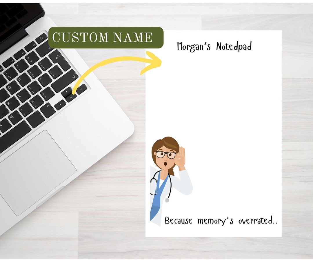 Nurse Notepad Personalized Notepad Medical Notepad Nurse Graduation ...