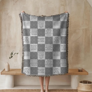 Prayer Blanket Bible Verse Woven Throw Scripture Throw Bible Verse ...