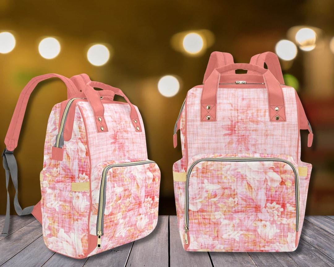 Nurse Backpack Lunch Bag Set Pink Laptop Backpack Diaper Bags Backpack ...