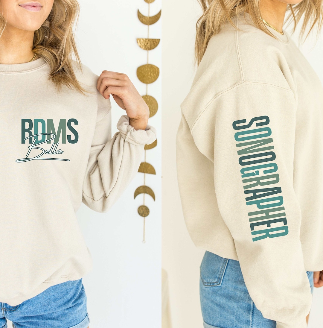 Sonographer Sweatshirt Ultrasound Crewneck Personalized Sonography ...