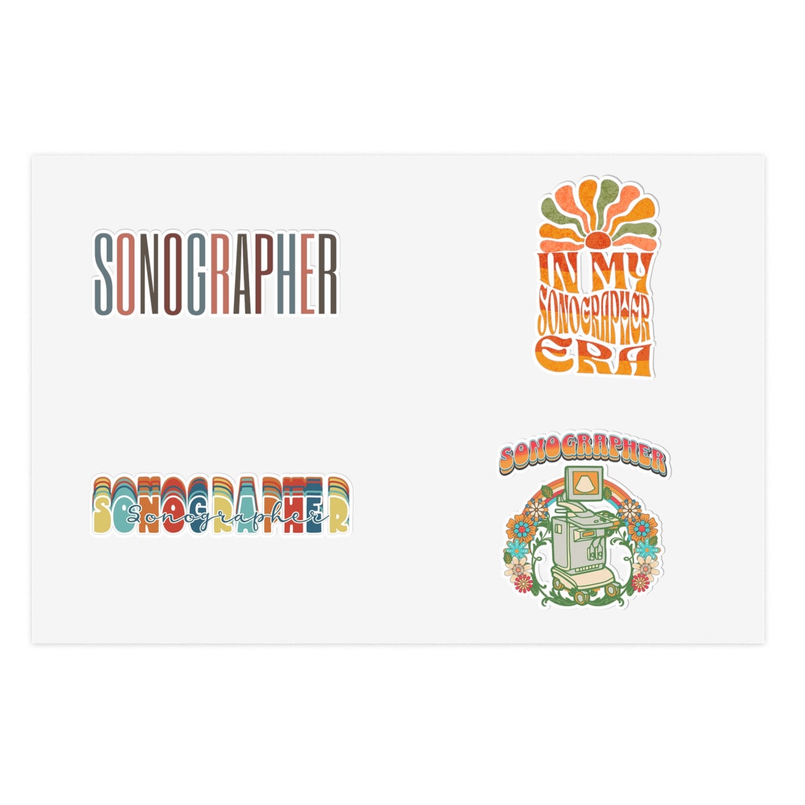 Sonographer Stickers for Ultrasound Tech Sonography Student Vinyl ...
