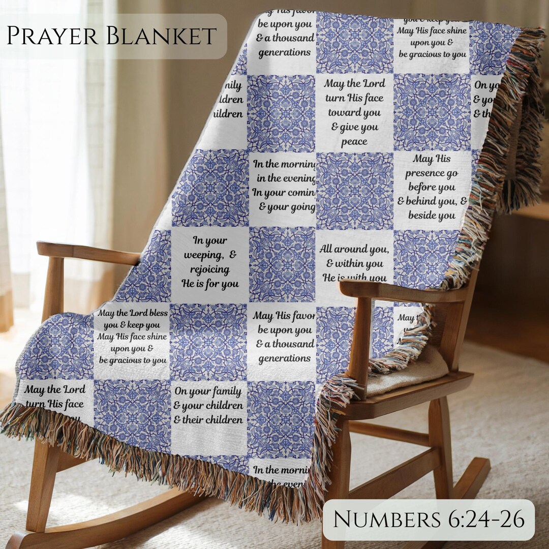 Prayer Blanket Bible Verse Woven Throw Scripture Throw Bible Verse ...
