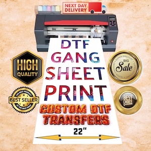 Custom DTF Gang Sheet, Dtf Transfers Ready for Press, DTF Transfers, High Quality, Wholesale ...