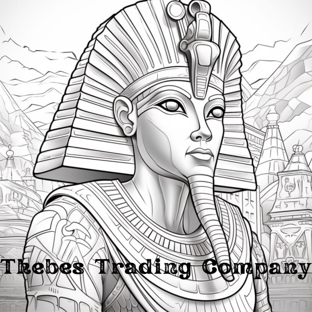 Egyptian Coloring Pages Egypt Themed - Etsy