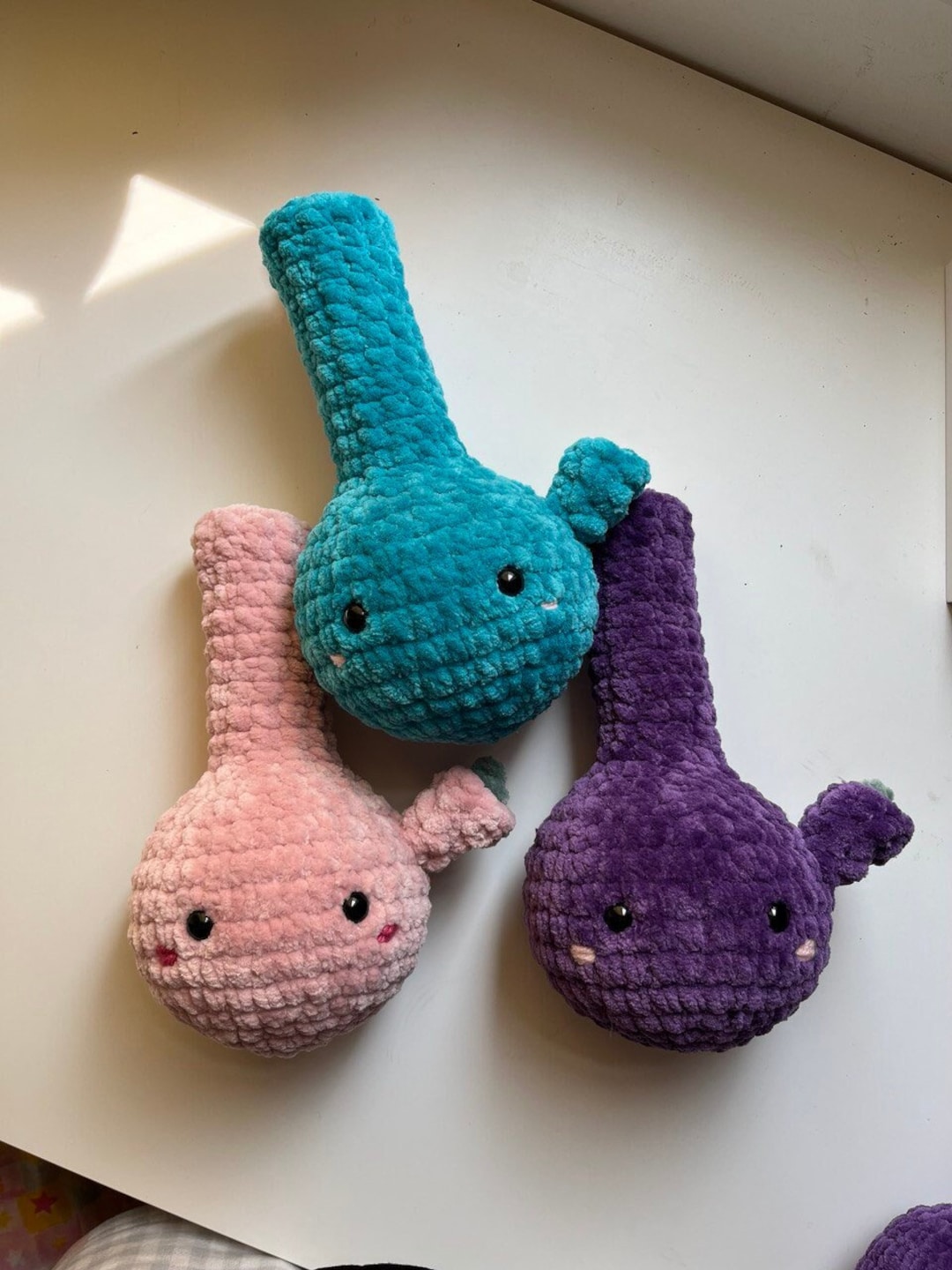 Cute Handmade Crochet Bongs Water Pipes Plush Yarn Soft Toy Plushie 420 ...