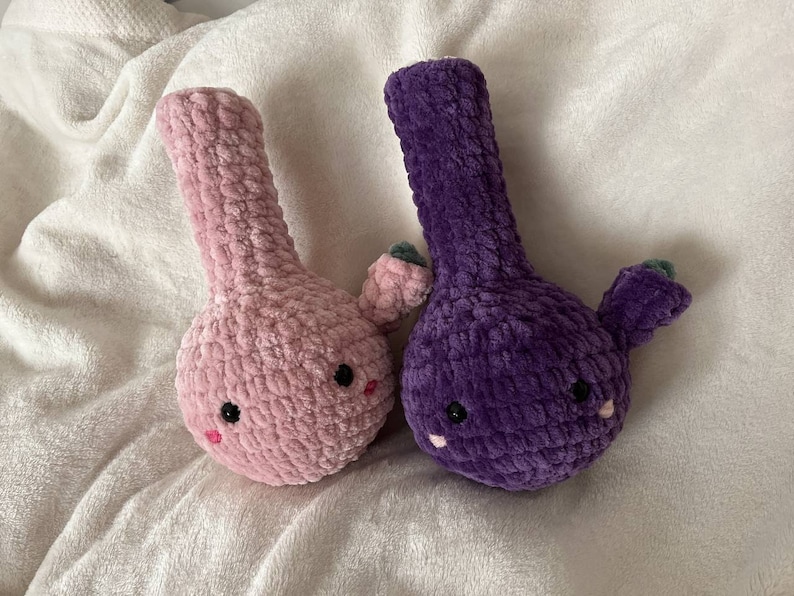 Cute Handmade Crochet Bongs Water Pipes Plush Yarn Soft Toy Plushie 420 ...