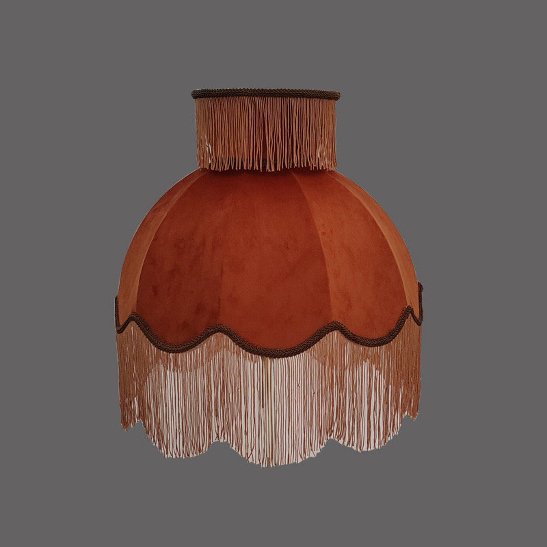 Handmade Lampshade With Fringes-victorian Lampshade Only-lampshade With ...