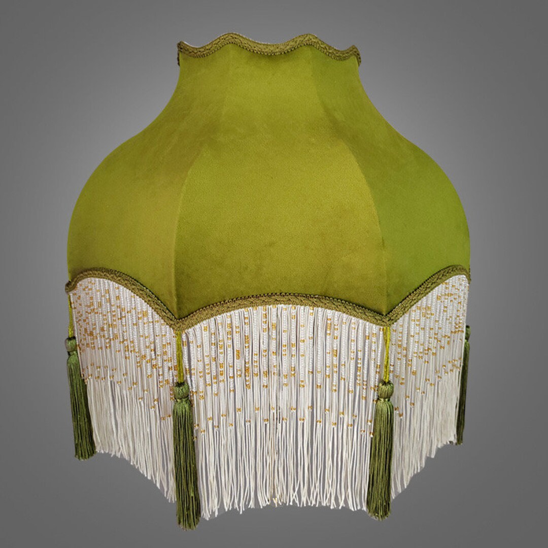 Handmade Lampshade With Fringes-victorian Lampshade Only-luxury Ceiling ...