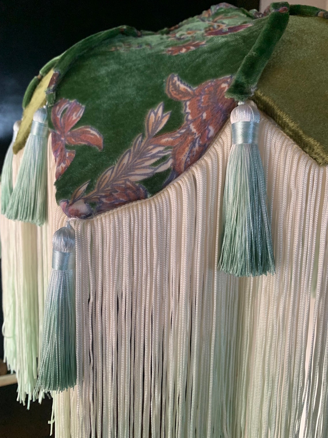 Handmade Lampshade With Fringes-victorian Lampshade-luxury - Etsy UK